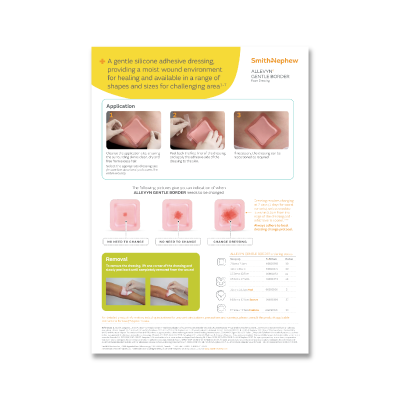 Allevyn Gentle Border Application Sheet | Cardinal Health Canada