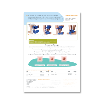 Allevyn Gentle Border Lite Application Guide | Cardinal Health Canada