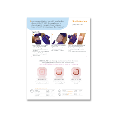 Allevyn Life Quadrilobe Application Guide | Cardinal Health Canada